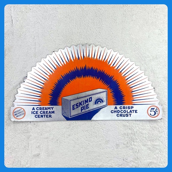 Eskimo Pie | Art | 94s Eskimo Pie Vintage Advertising Sign 28 Cardboard ...